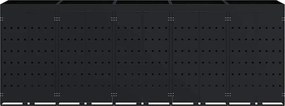 Úložný box na 5 popelnic Černá 340 x 77,5 x 121,5 cm 3394741