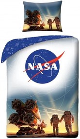 Bavlněné ložní povlečení NASA - motiv kosmická raketa v kosmodromu Bajkonur - 100% bavlna - 70 x 90 cm + 140 x 200 cm