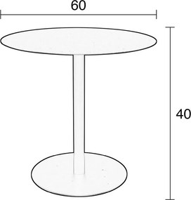 Černý kovový kulatý konferenční stolek ø 60 cm Snow – Zuiver