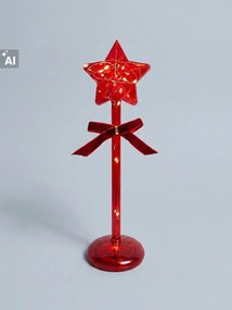 Sinsay - Vánoční LED dekorace ve tvaru hvězdičky - červená