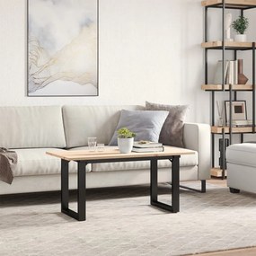 Konferenční stolek s O rámem 100x50x45 cm borové dřevo a ocel 3282666