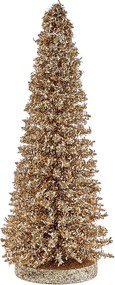 X-MAS Dekorační jedle třpytivá 28 cm - zlatá