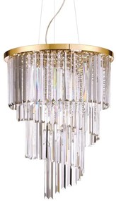 Ideal Lux Ideal Lux - Křišťálový lustr na lanku CARLTON 12xE14/40W/230V zlatá ID213521
