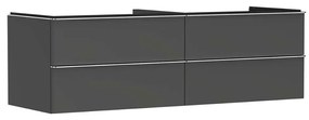 Hansgrohe Xelu Q - Umyvadlová skříňka, 50x156x55 cm, 4 zásuvky, matná šedá/chrom 54091000