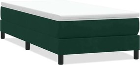 Postel Box Spring bez matrace tmavě zelená 100x210 cm samet 3315816