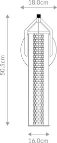 Luxusní nástěnné světlo Eurofase Espada Chrom 50 cm LED 18W