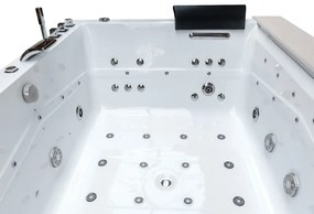 BPS-koupelny Hydromasážní vana HYD-KA914WH 190x150 BÍLÁ s ohřevem vody