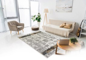 Oriental Weavers, Kusový koberec Zoya 597 X – na ven i na doma, 200x285, šedá, chodba / předsíň