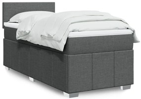Box spring postel s matrací tmavě šedá 90x190 cm textil 3286917