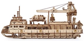 Ugears 3D dřevěné mechanické puzzle Výzkumná loď