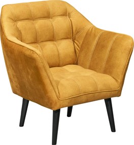 XXXLutz KOKTEJLOVÉ KŘESLO, textil, kompozitní dřevo, žlutá MID.YOU - Křesla klasická - 002220053004