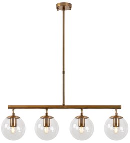 OPVIQ Závěsné osvětlení FAZLI bronz čiré sklo 4 942FLG1193