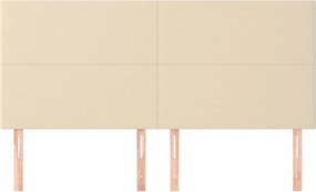 Čelo postele krémové 180x5x118/128 cm látkové 3116071