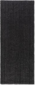 Hanse Home, Běhoun Bouclé Jute 105976 Black, 80x200, černá, chodba / předsíň
