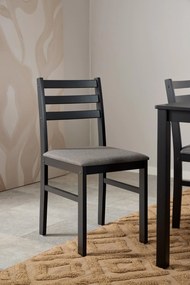 ACTONA Jídelní set stolu a čtyř židlí ALICANTE černý 110x70 cm
