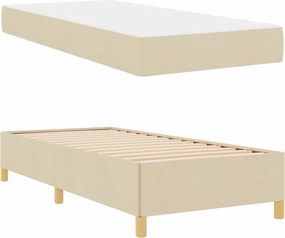 Rám postele Krémová 90 x 190 cm textil 3398904