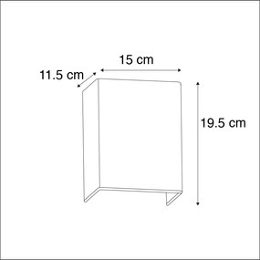 Rustikální nástěnné svítidlo bílé - Vete
