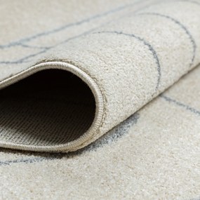Dywany Łuszczów, Kusový koberec Fusion 0806 cream/l. grey, 80x150, bílá, kancelář