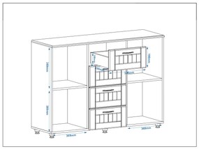 Komoda K-4+2 MDF