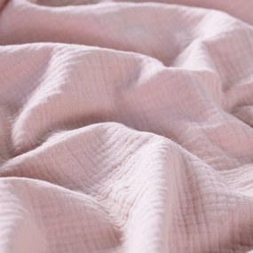 Celoroční mušelínové povlečení do postýlky Soft pink - GOTS Velikost: 95 x 130 + 45 x 65