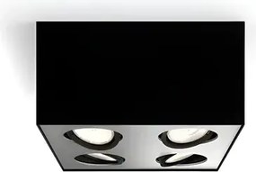 Philips Box 4x4.5W černá / LED stropní bodové svítidlo / 2000lm / 2200