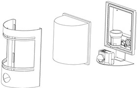 Eglo 99566 - Venkovní nástěnné svítidlo se senzorem CERNO 1xE27/40W/230V IP44