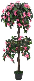 Umělá rostlina rododendron s květináčem 155 cm zelená a růžová 245951