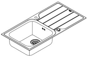GROHE 31563SD1 - Dřez K500 1000 × 500 mm nerez
