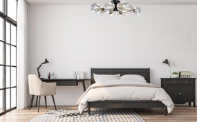 Toolight, závěsné svítidlo 10xE27 APP1136-10C, černá-zlatá, OSW-40109