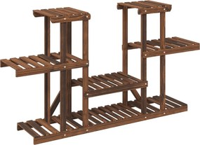 vidaXL Stojan na květiny 110 x 25 x 73 cm masivní jedlové dřevo [362854] Barva: Hnědá