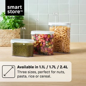 SMARTSTORE Dóza na potraviny s dávkovacím víčkem, FLIP - 1,2l