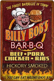 Plechová cedule Billy Bobs Velikost: A5 (20 x 15 cm)