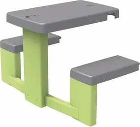 SMOBY Stoleček Life zeleno-šedá / se 2 lavicemi / 81 × 54 × 49 cm / od