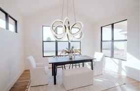 Toolight Toolight, LED závěsné osvětlení 50cm, G037-CP, zlatá lesklá, OSW-06304