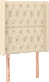 Box spring postel s matrací a LED krémová 80 x 200 cm textil 3138514