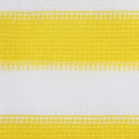 Balkonová zástěna žluto-bílá 120 x 600 cm HDPE 310883