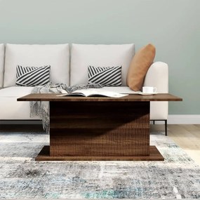 Konferenční stolek hnědý dub 102x55,5x40 cm kompozitní dřevo - Default Title