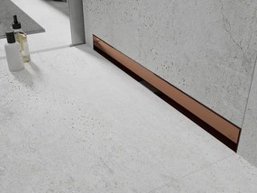 Mexen Flat Wall nástěnný lineární odtok 2v1 60 cm, růžové zlato - 1630060