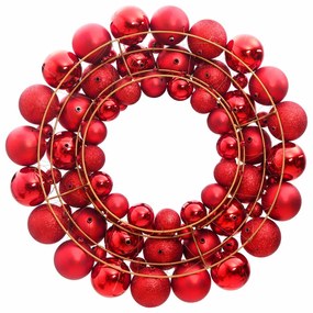 Vánoční věnec červený 45 cm polystyren - Default Title