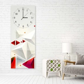 Gario Hodiny na zeď Abstraktní trojúhelníky Rozměry: 25 x 65 cm