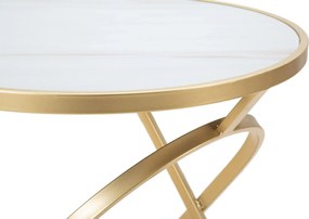 Odkládací stolek Glam 50 cm zlatý/mramor