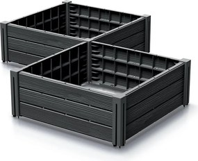 PROSPERPLAST Vyvýšený záhon 2 ks BASE PLANT 61,8 cm, naturo ECO
