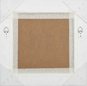 Nástěnné zrcadlo barokní styl 40 x 40 cm stříbrné 320306