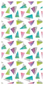 Tapeta - Barevné trojúhelníky v zelených tónech