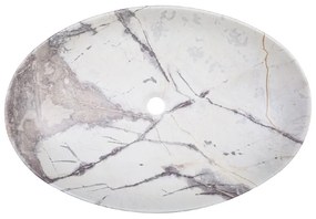 Invena Kafe, umyvadlo na desku 620x420x140 mm, imitace kamene-béžová matná, INV-CE-62-721-C