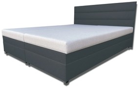 Manželská postel 160 cm Rebeka (se sendvičovými matracemi) (antracit). 1030887