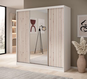 ADRK Furniture Šatní skříň s zrcadlem Ida 200 ADRK-SW-IDA-W-200