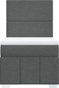 Box spring postel s matrací tmavě šedá 90x190 cm textil 3293817