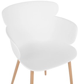 Sada 2 jídelních židlí bílé SUMKLEY Beliani