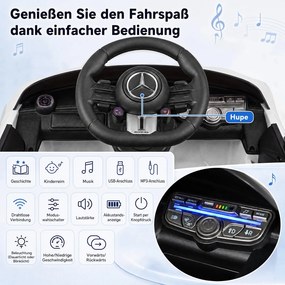 Costway Dětské elektrické autíčko 12 V Mercedes-AMG dětské auto s LED světly